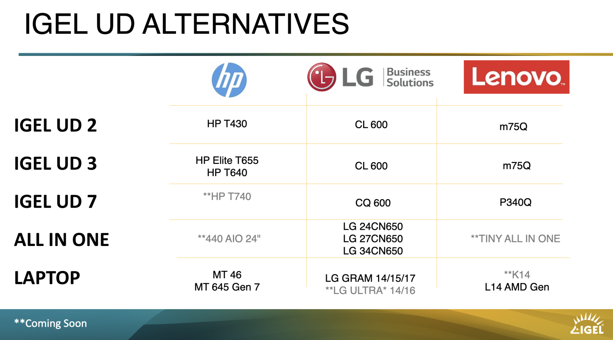 IGEL Endpoint Hardware | IGEL